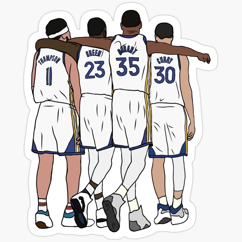 Klay, Draymond, Kd & Steph Sticker Phone Decal Water Bottle Stickers ...