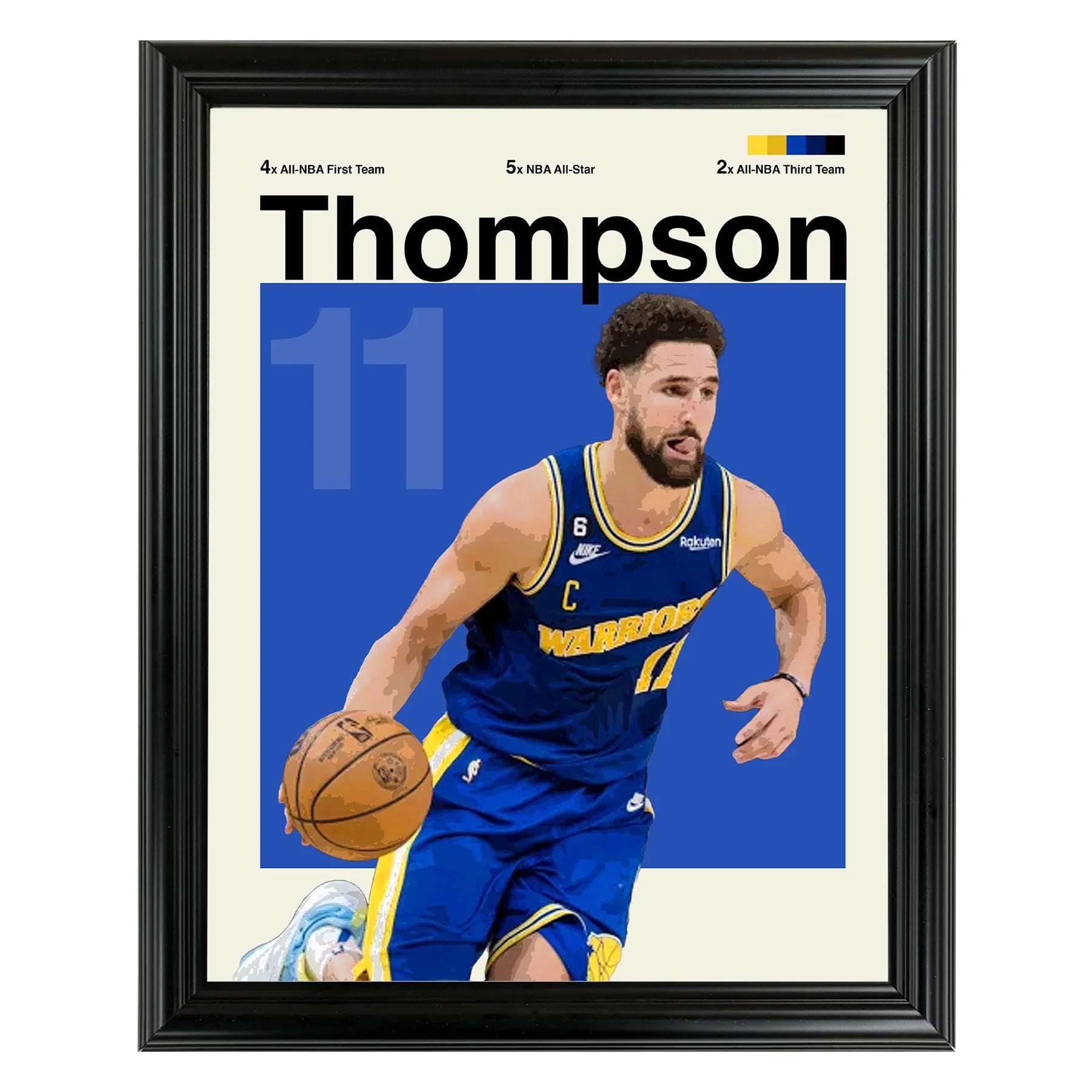 Klay Thompson Framed Sports Art Photo by Thomas Maxwell - Walmart.com