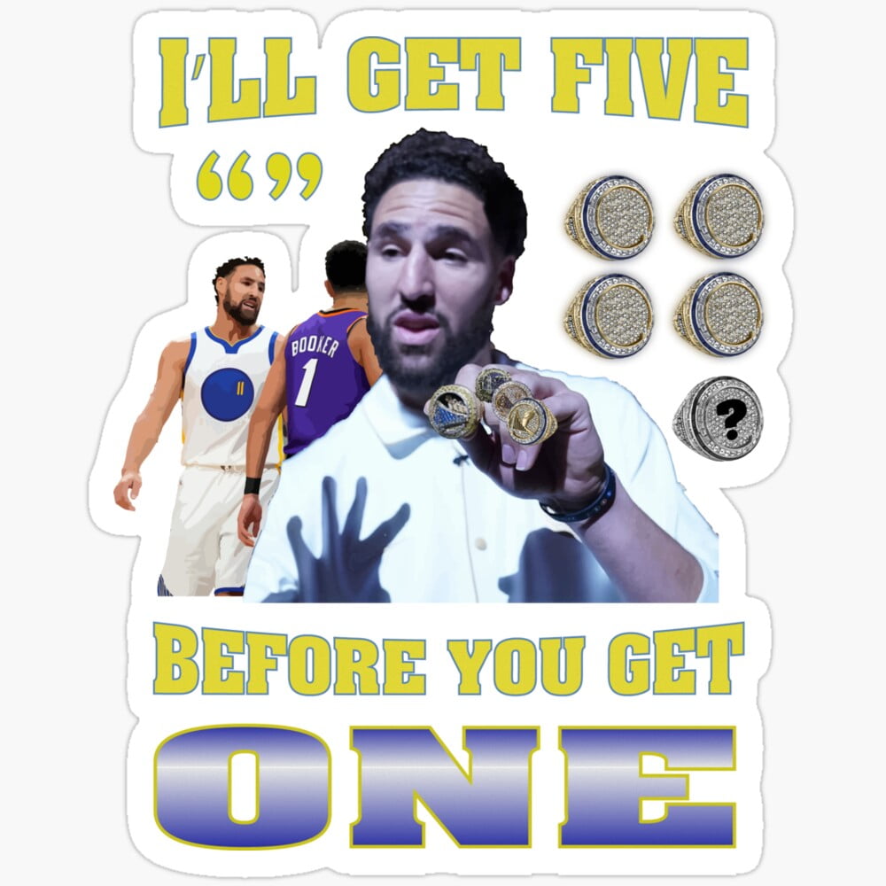 Klay Thompson Vintage Taunting Design Sticker Phone Decal Water Bottle ...