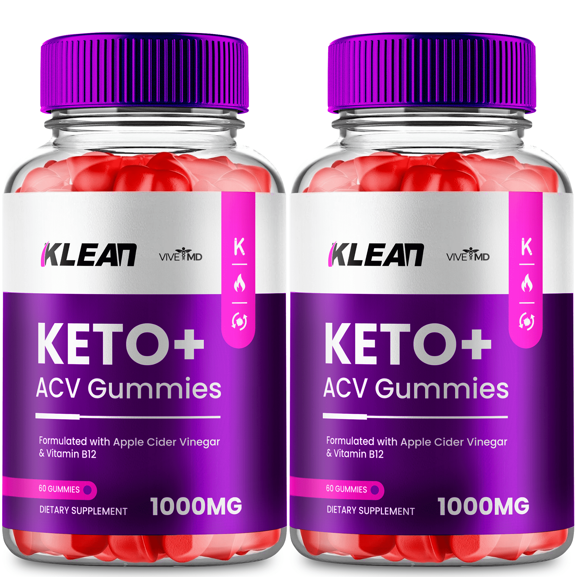 Klean Keto + ACV Gummies, Klean Keto Gummies and ACV Gummies (2 Pack ...