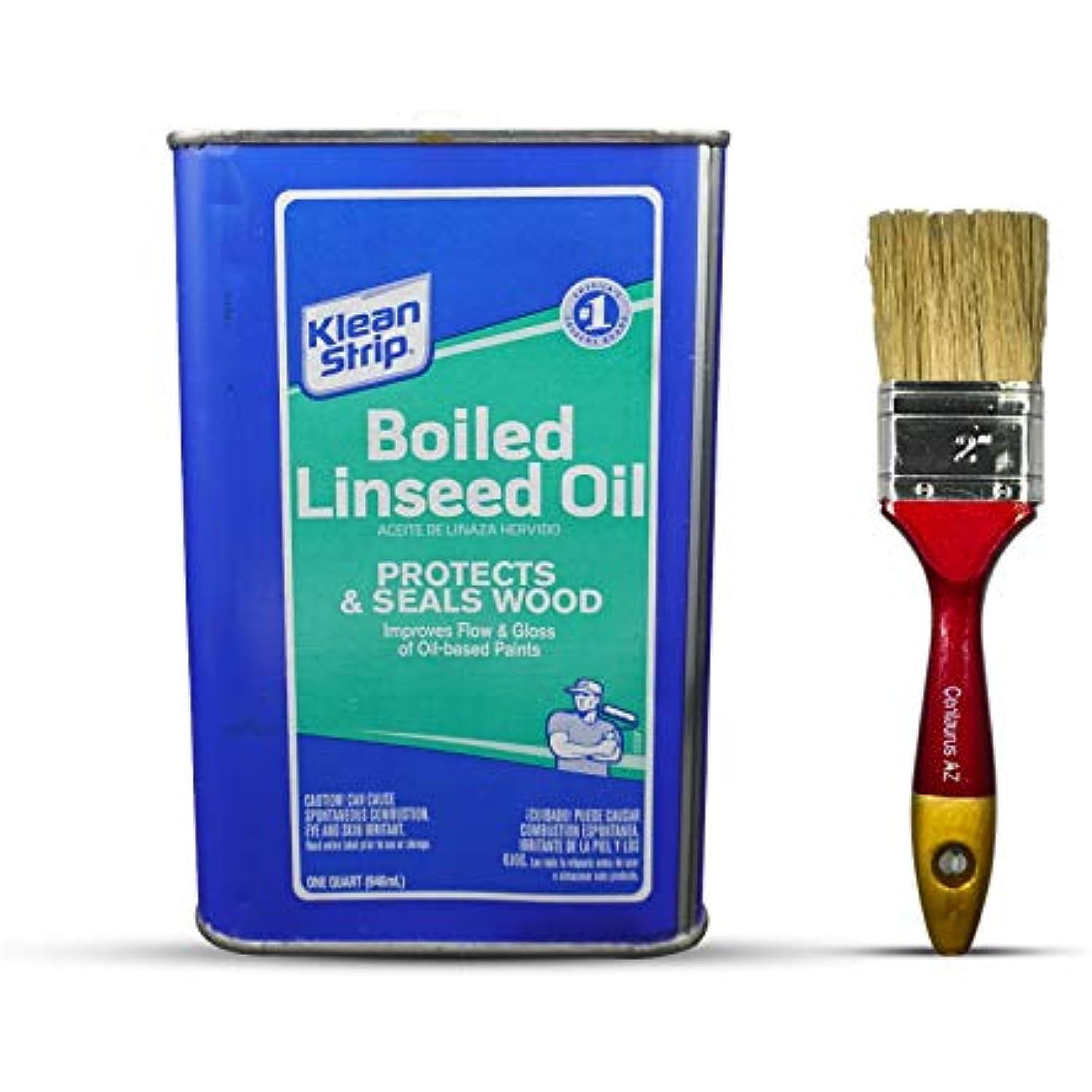 Klean Strip Boiled Linseed Oil Wood Finish Treatment, 1 Quart with ...