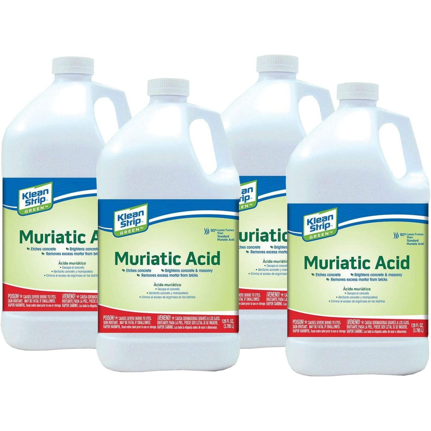 Klean Strip Green Safer Muriatic Acid Jug 128 Oz (Pack of 4) - Walmart.com