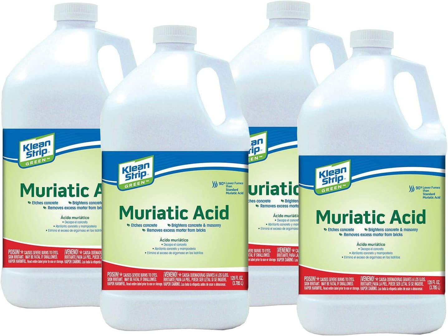 Klean-Strip Green Safer Muriatic Acid, 128 oz, Etches Concrete ...