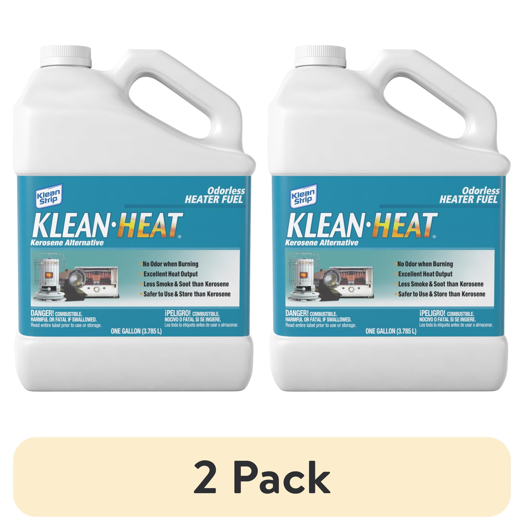 (2 pack) Klean-Strip Klean Heat Kerosene Alternative, 1 Gallon, New Condition - Walmart.com