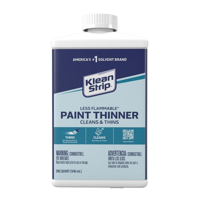 Klean-Strip® Less Flammable Household Paint Thinner, 1 Quart - Walmart.com