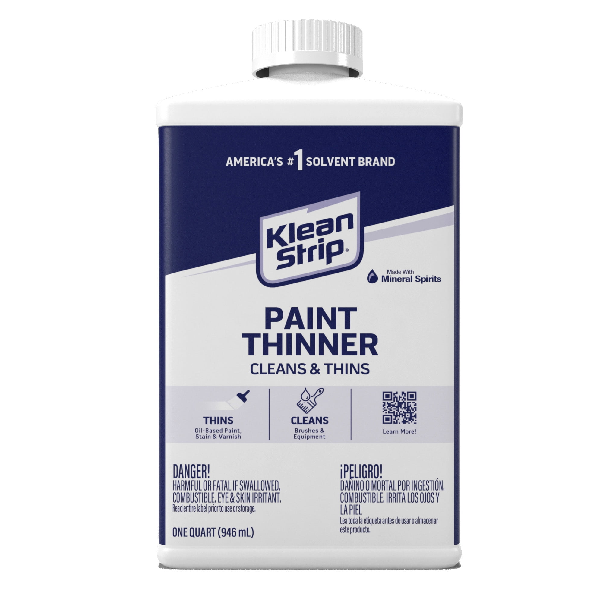 Klean-Strip Household Paint Thinner 1 Quart for Oil-Based Paint, Stain ...