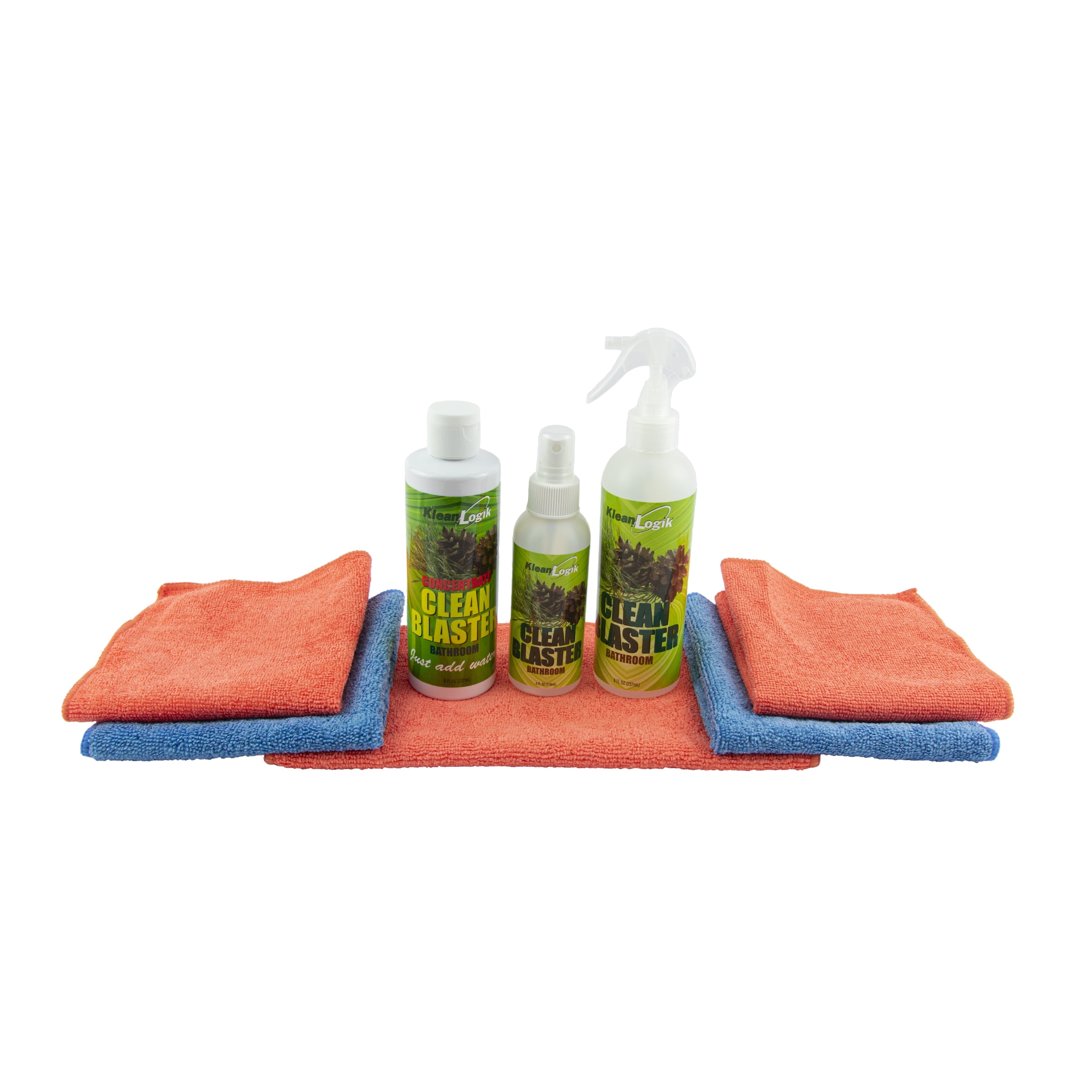 KleanLogik Bathroom Concentrate Clean Blaster with 5 Microfiber ...