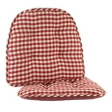Klear Vu Gripper 16" x 15" Gingham Tufted Chair Cushion - Set of 2 - Walmart.com