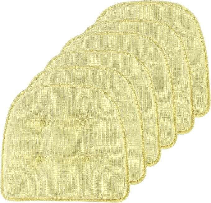 Klear Vu Omega Non-Slip Universal Chair Cushions for Dining Room, Kitchen and Office Use, U ...