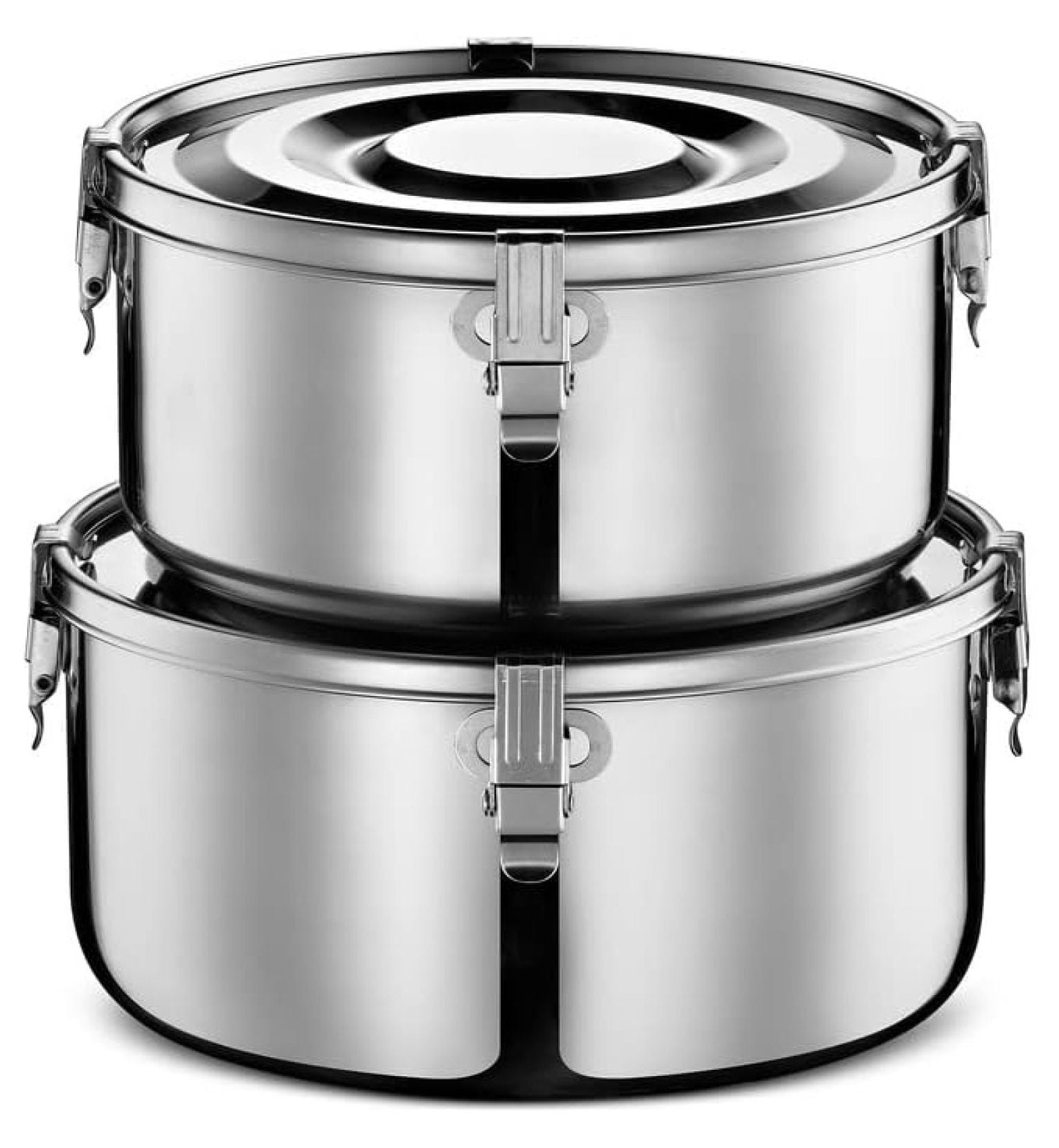 Klee 2 pc Stainless Steel Food Storage Container Set With Lids - Easy ...