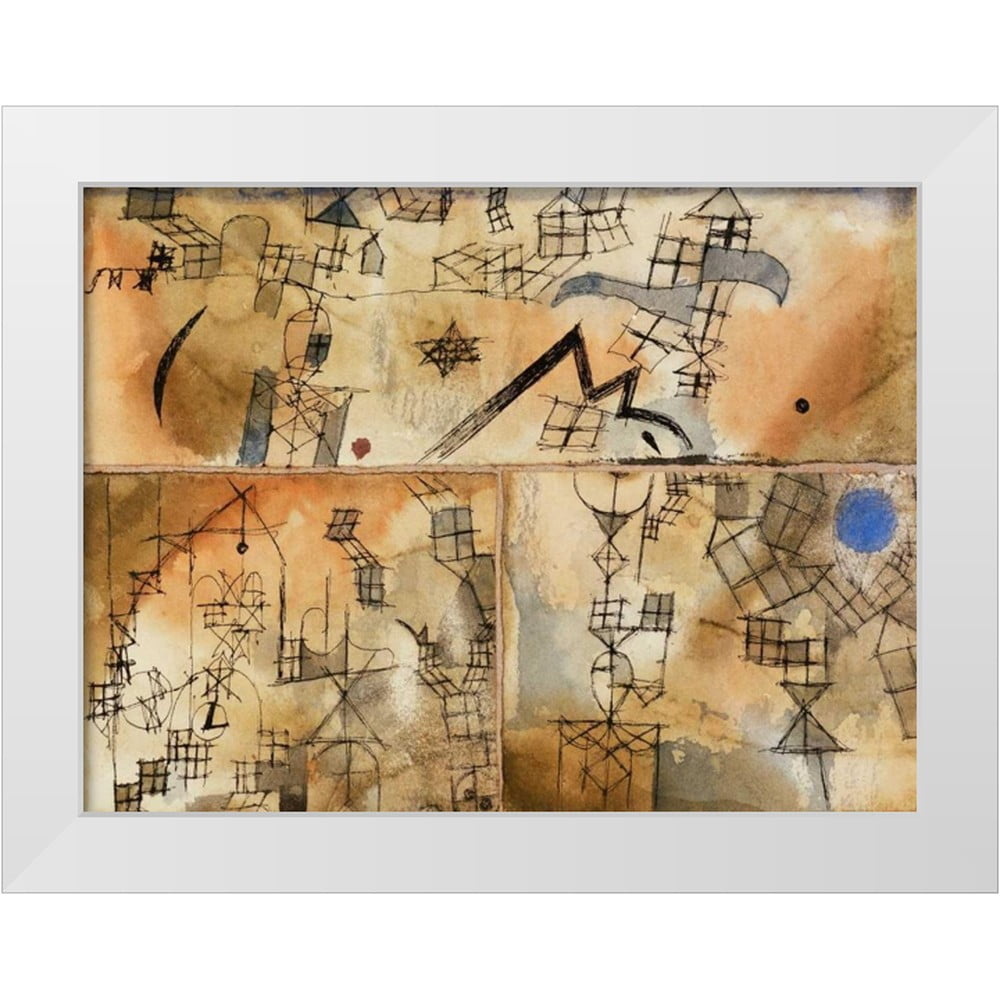 Klee, Paul 14x12 White Modern Wood Framed Museum Art Print Titled ...