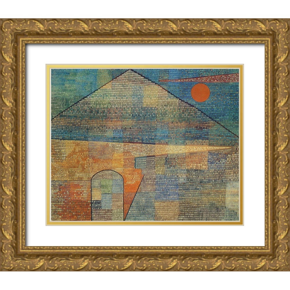 Klee, Paul 18x15 Gold Ornate Wood Framed with Double Matting Museum Art ...