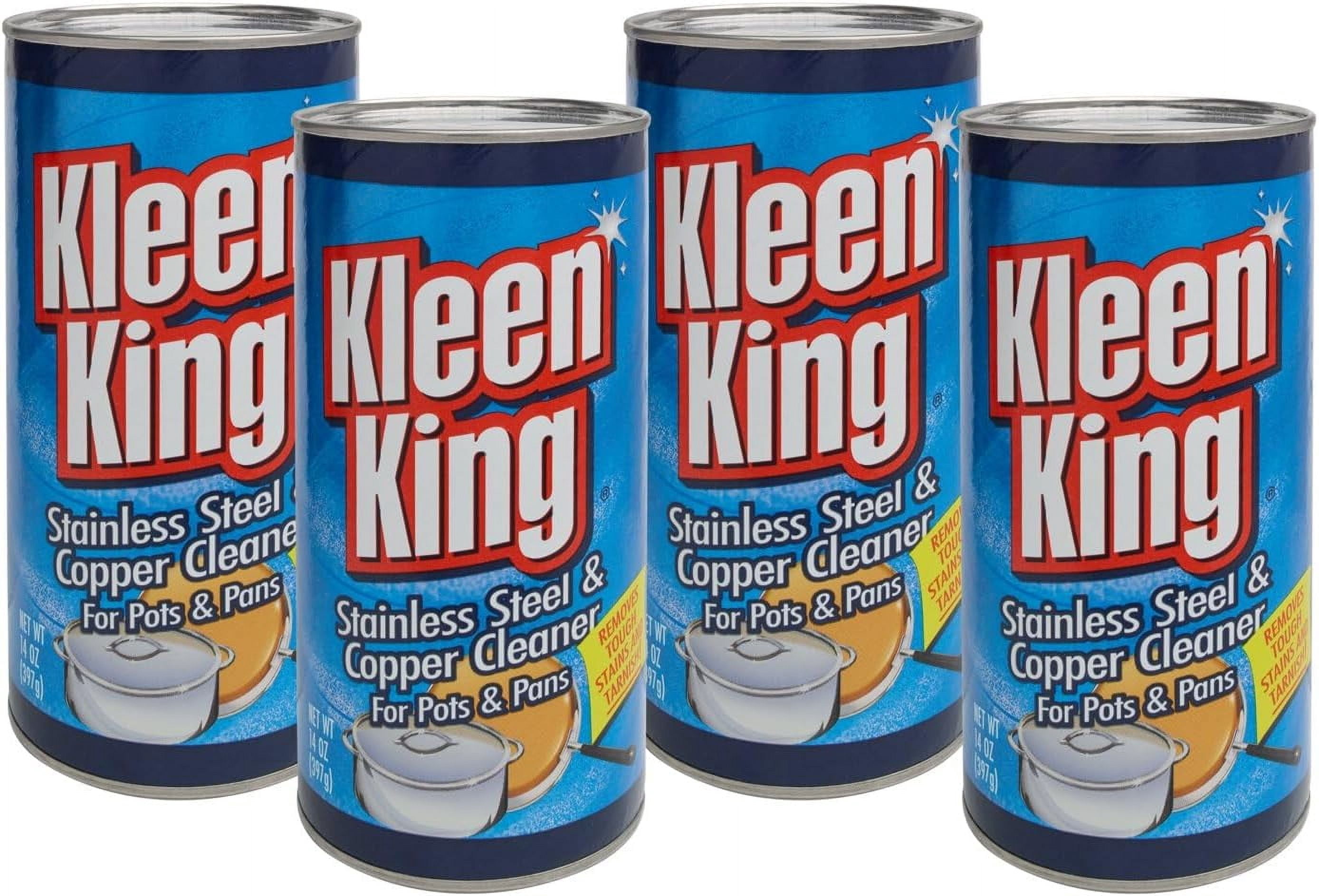 Kleen King 4 Pk, Stailess Steel & Copper Cleaner for Pots & Pans, 14 Oz ...