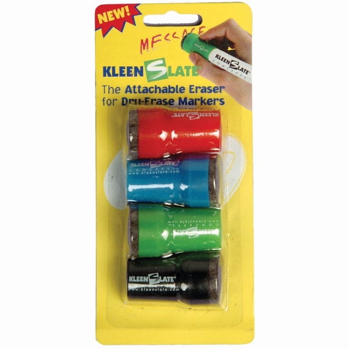 KleenSlate® Eraser Caps For Large Dry-Erase Markers, Assorted, Pack Of ...