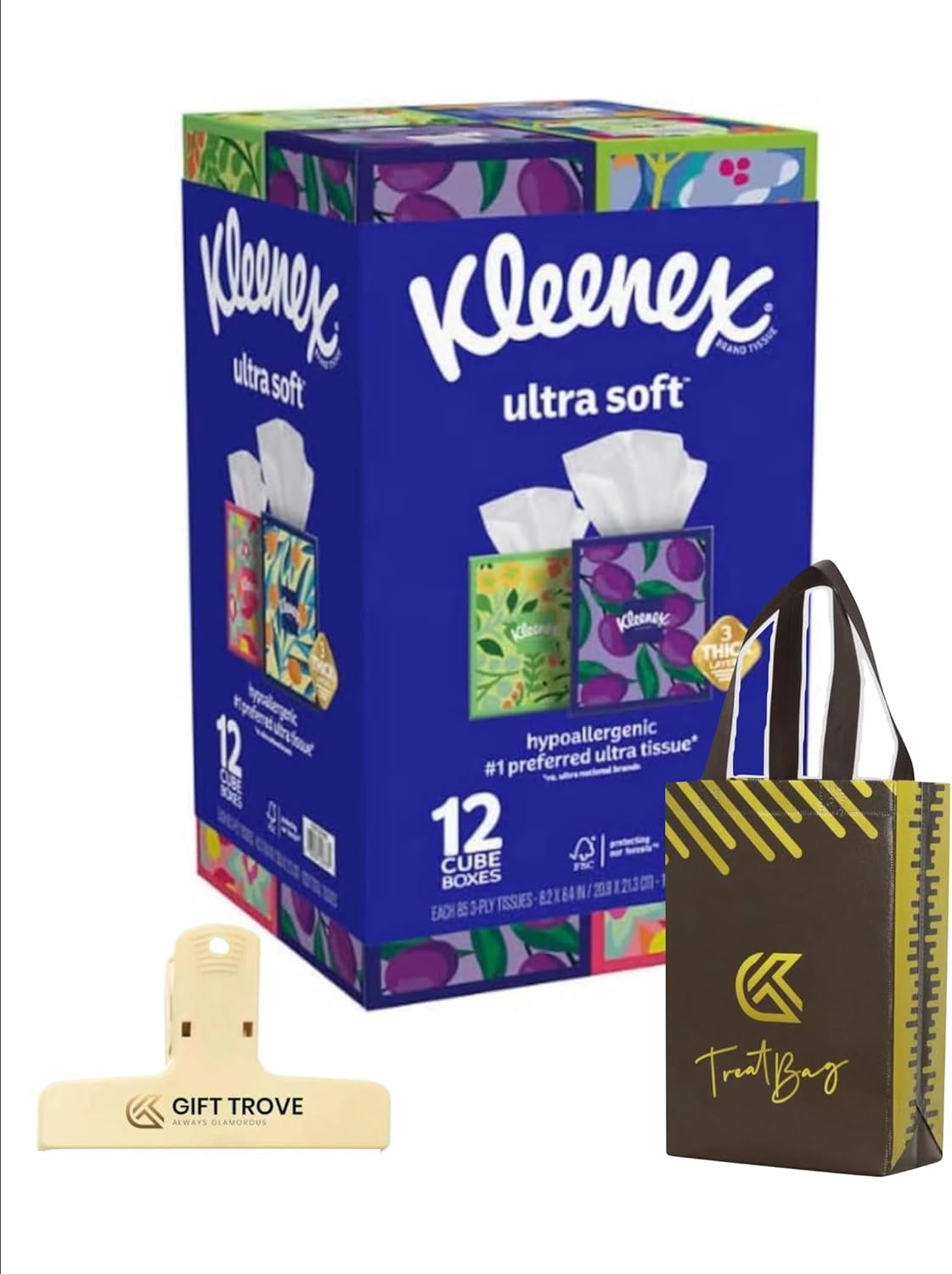 Kleenesx Ultra Soft Facial Tissues 3-Ply (12 Boxes - 72 tissues ...