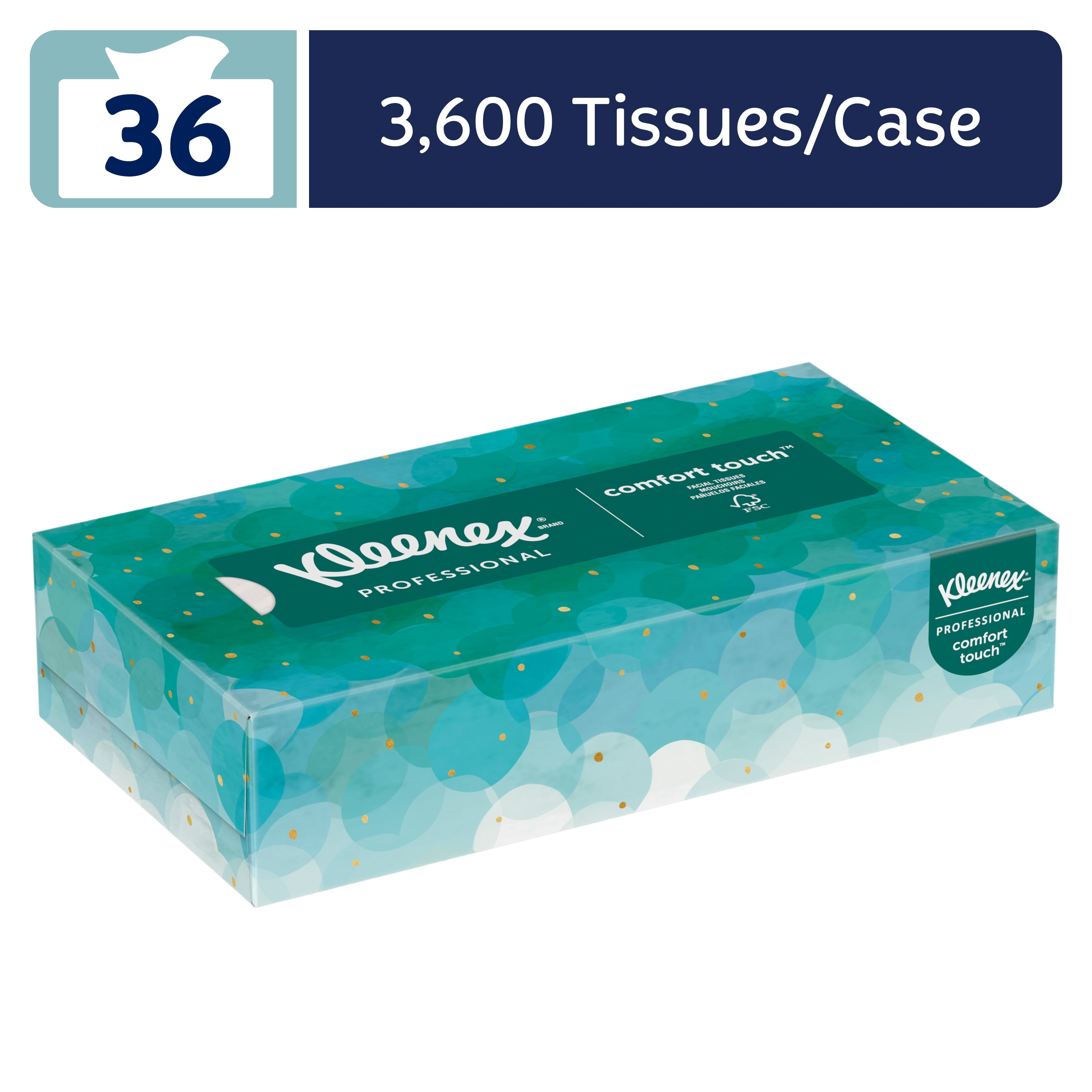 Kleenex® Professional Facial Tissue (21400), 2-Ply, White, Flat Facial ...