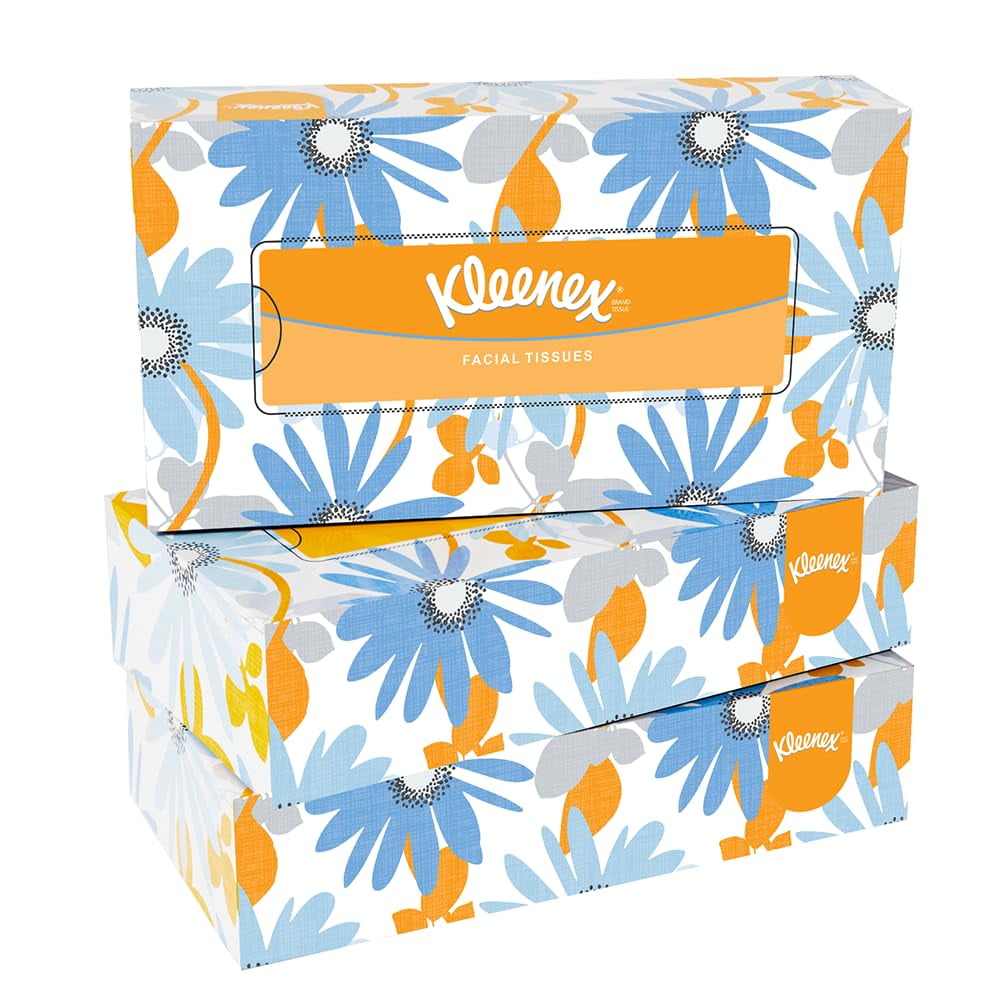 Kleenex® 2 ply Facial Tissue Flat Box, 100 Pulls, Pack of 3 (Total 300 Sheets) - Walmart.com
