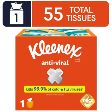 ( 2 Pack )Kleenex Ultra Soft Facial Tissues, 4 Cube Boxes, 60 Tissues per Box, 3-Ply - Walmart.com