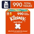 Kleenex, Anti-Viral Facial Tissues, 18 Cube Boxes, 55 Tissues per Box ...