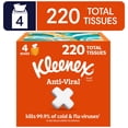 Kleenex, Anti-Viral Facial Tissues, 4 Cube Boxes, 55 Tissues per Box, 3 ...
