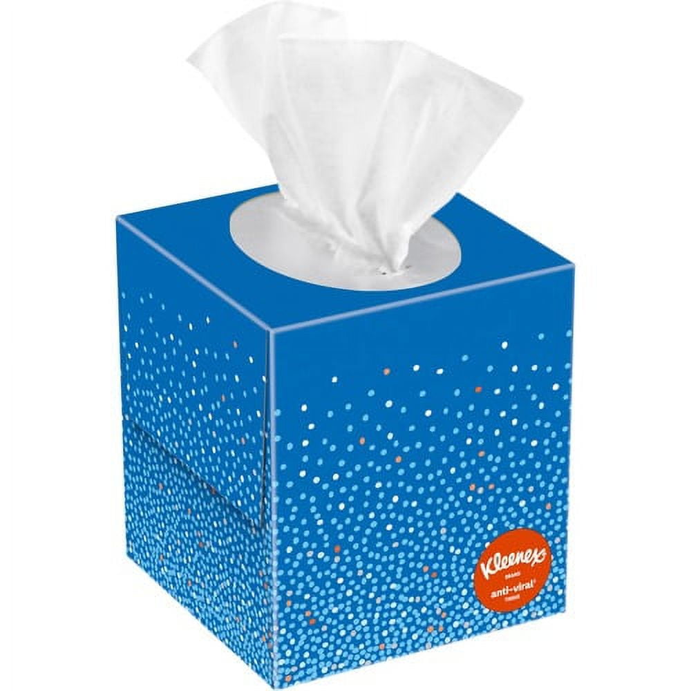 Kleenex Anti-viral Facial Tissue - 3 Ply - White - Anti-viral, Soft ...