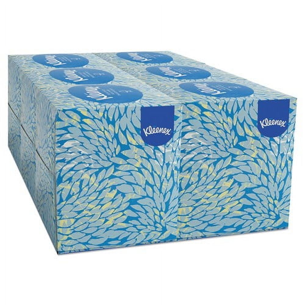 Kleenex Facial Tissue, 2-Ply, Pop-Up Box, White and Cream, 95 Sheets, 6 ...