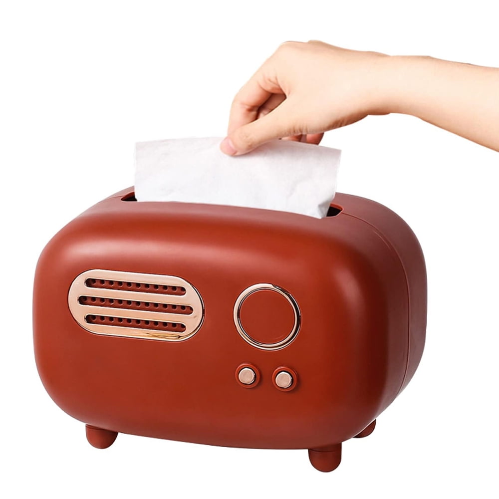 Kleenex Box Cover Holder Retro Radio Model Tissue Box Tissue Box ...