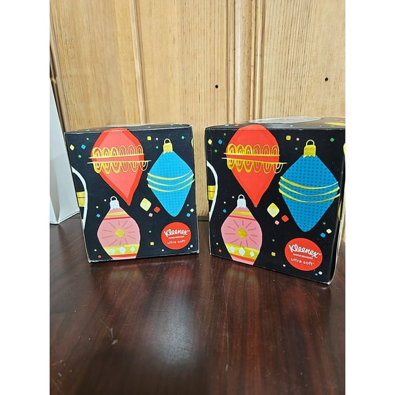 Kleenex Christmas Holiday Tissues Decorator Packages Square 2 Pack ...