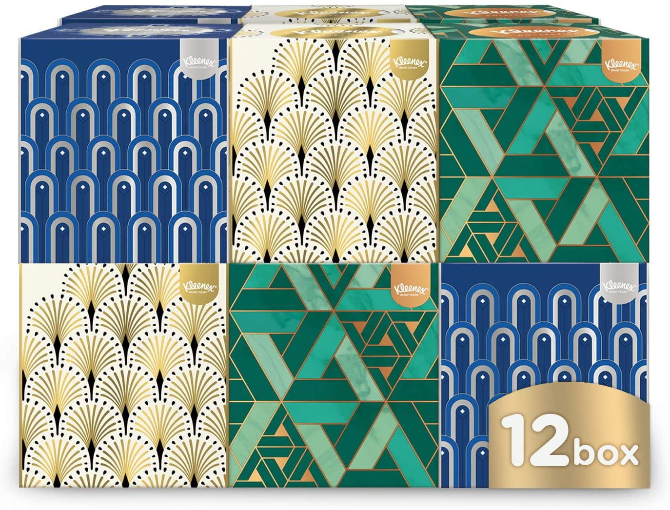 Kleenex Soft Facial Tissues, 3-Ply, Value Pack, 12 Cube Boxes, 56 ...