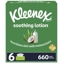 Great Value Lotion Soothing Facial Tissues, 3 Flat Boxes (360 Total ...