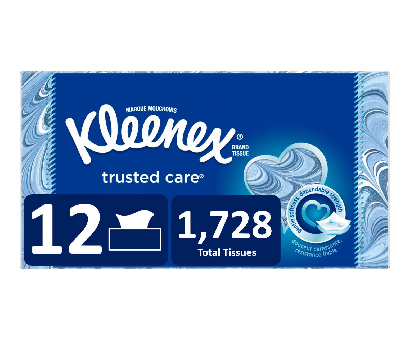 Kleenex, Facial Tissues, Soft and Absorbent, 144 Tissues per Box, 12 ...