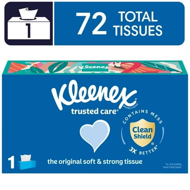 Kleenex Trusted Care Facial Tissues, 4 Flat Boxes, 160 Tissues per Box, 2-Ply - Walmart.com