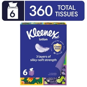 Kleenex Ultra Soft Facial Tissues, 3-Ply, Cube Boxes, 12-Pack, 65 ...