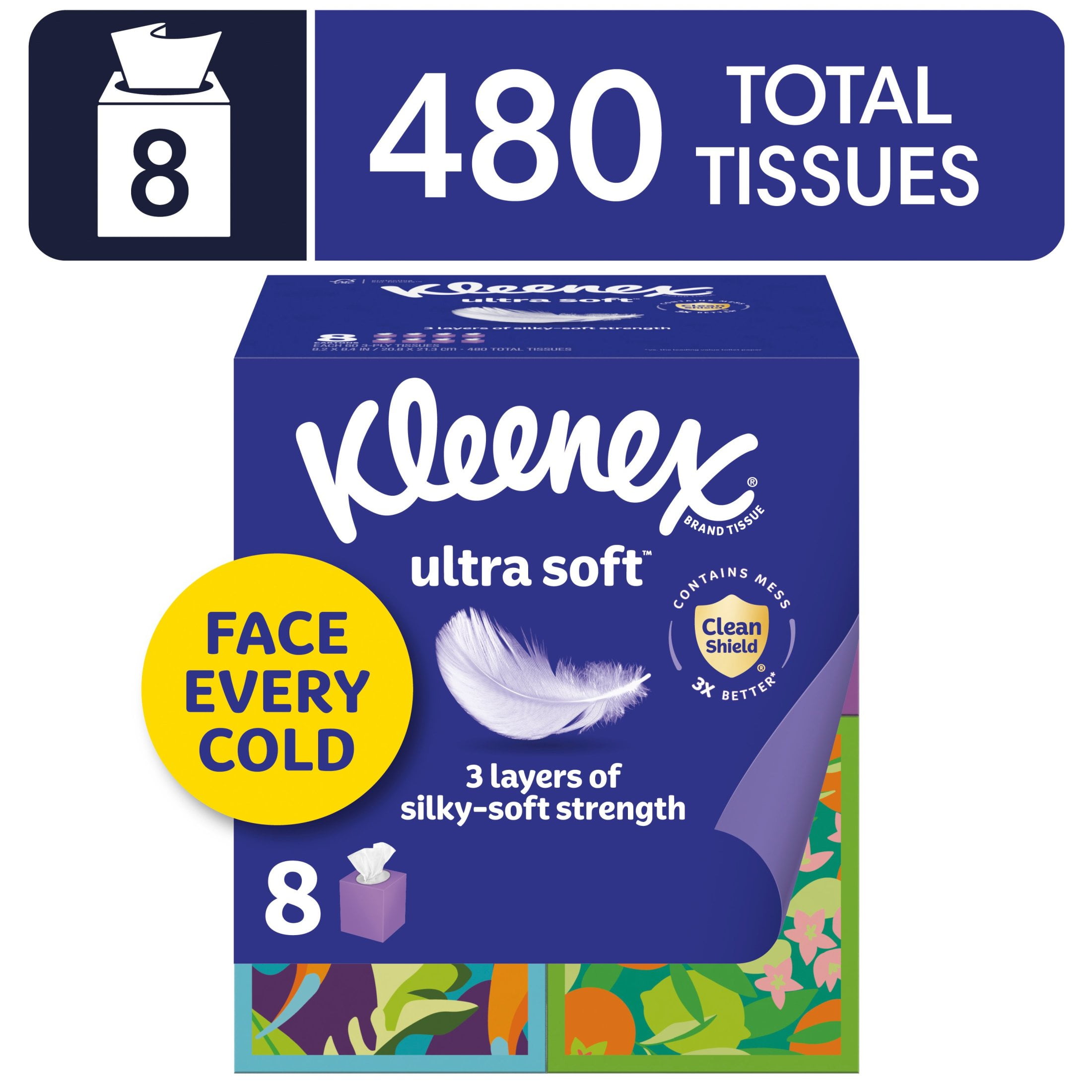 Bulk Kleenex Ultra Soft Facial Tissues, 8 Cube Boxes - Walmart.com