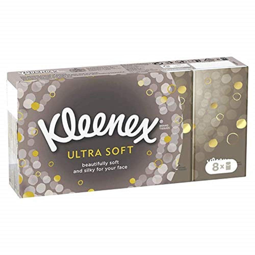 Kleenex Ultra Soft Facial Tissues in Handy Pocket Packs - 80 Travel ...