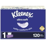 Kleenex Ultra Soft Facial Tissues, Soft Facial Tissue, 1 Flat Box, 120 ...