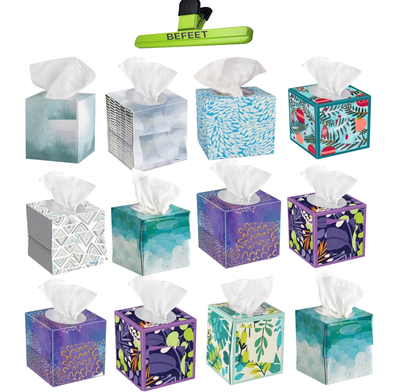 Kleenex Ultra Soft Hypoallergenic 3-Ply Facial Tissues 12 Cube Boxes ...