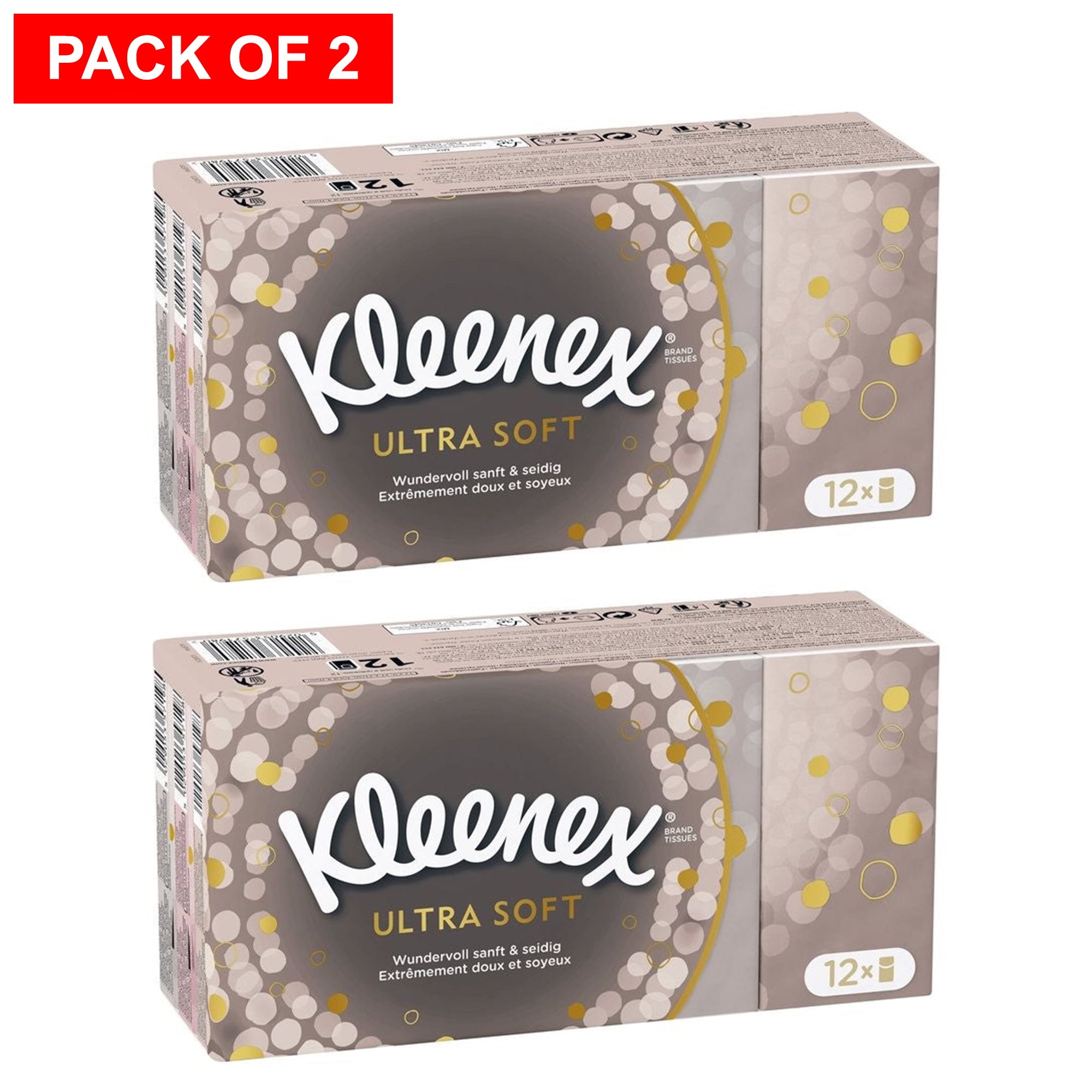 Kleenex Ultra Soft Paper Tissue 12 Count (Pack of 2) - Walmart.com
