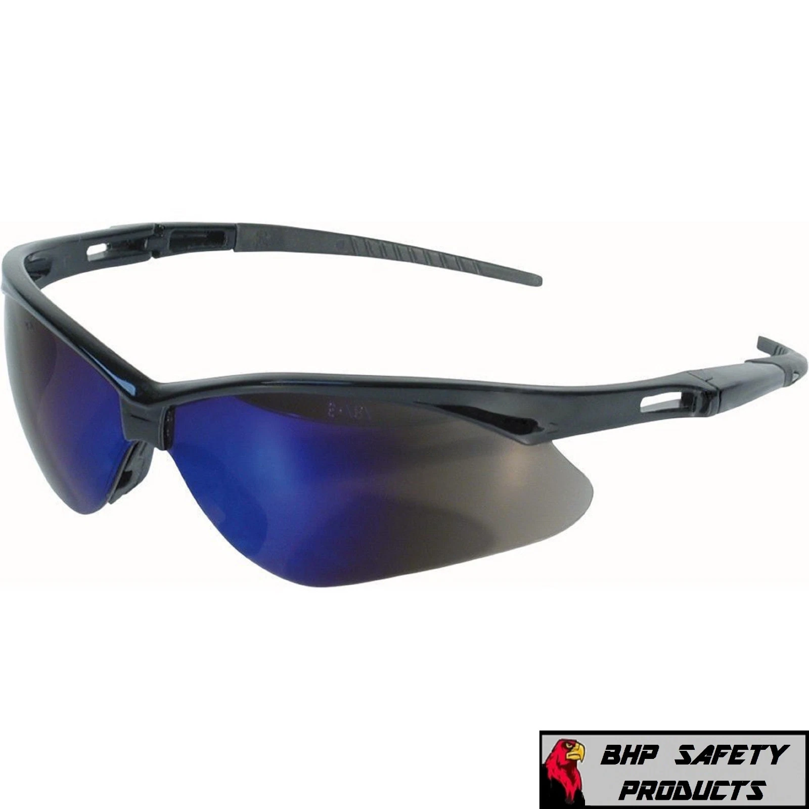 Kleenguard Nemesis Safety Glasses Black Frame Blue Mirror Lens ...