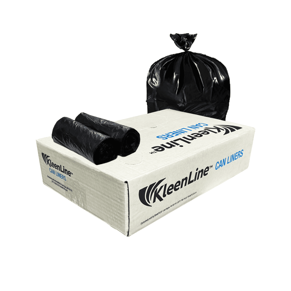 Kleenline Trash Bag Liners 24X33 8MIC Black 708410 1000/Case - Walmart.com