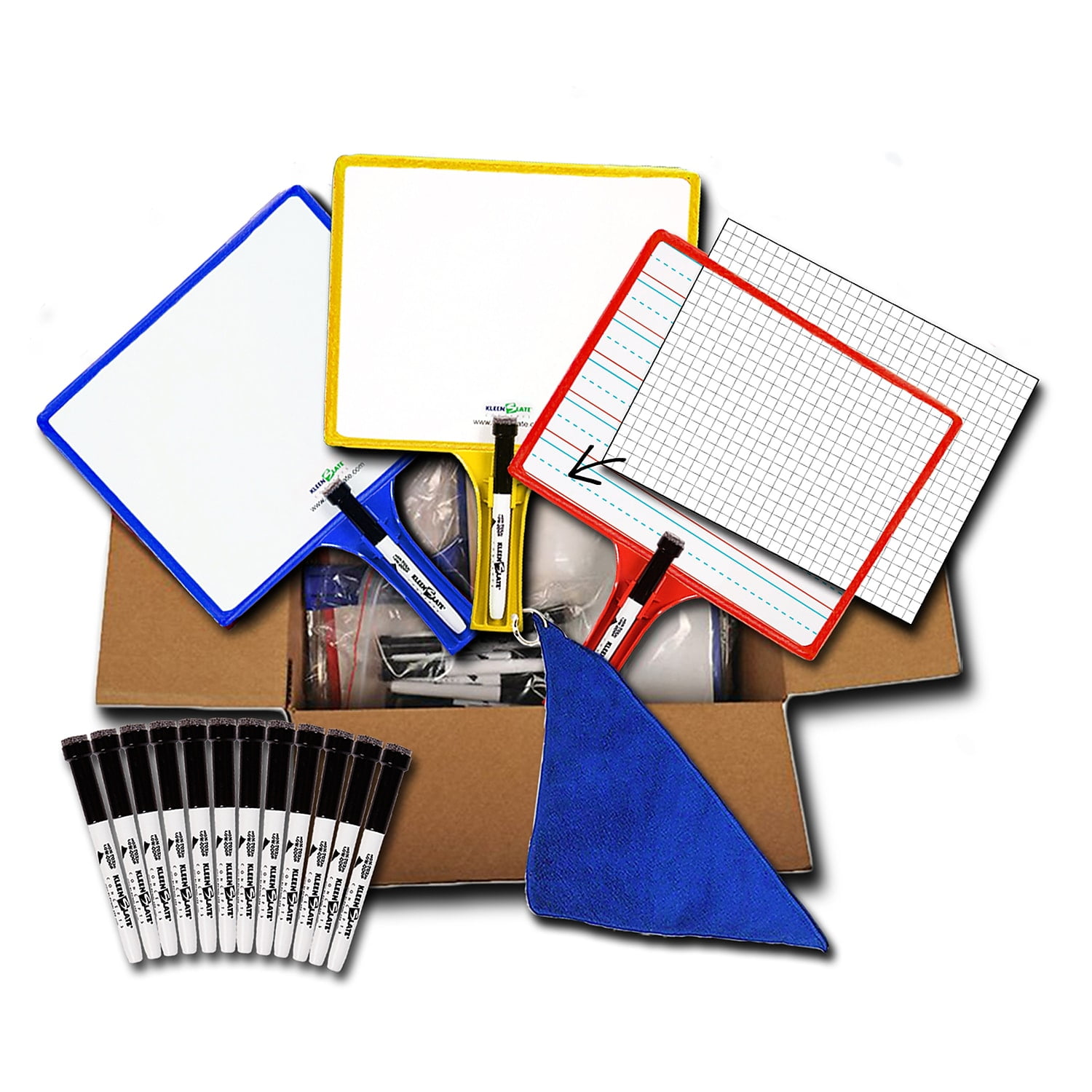 Kleenslate 2-Sided Dry-Erase Paddle, Assorted Colors, for Use with ...