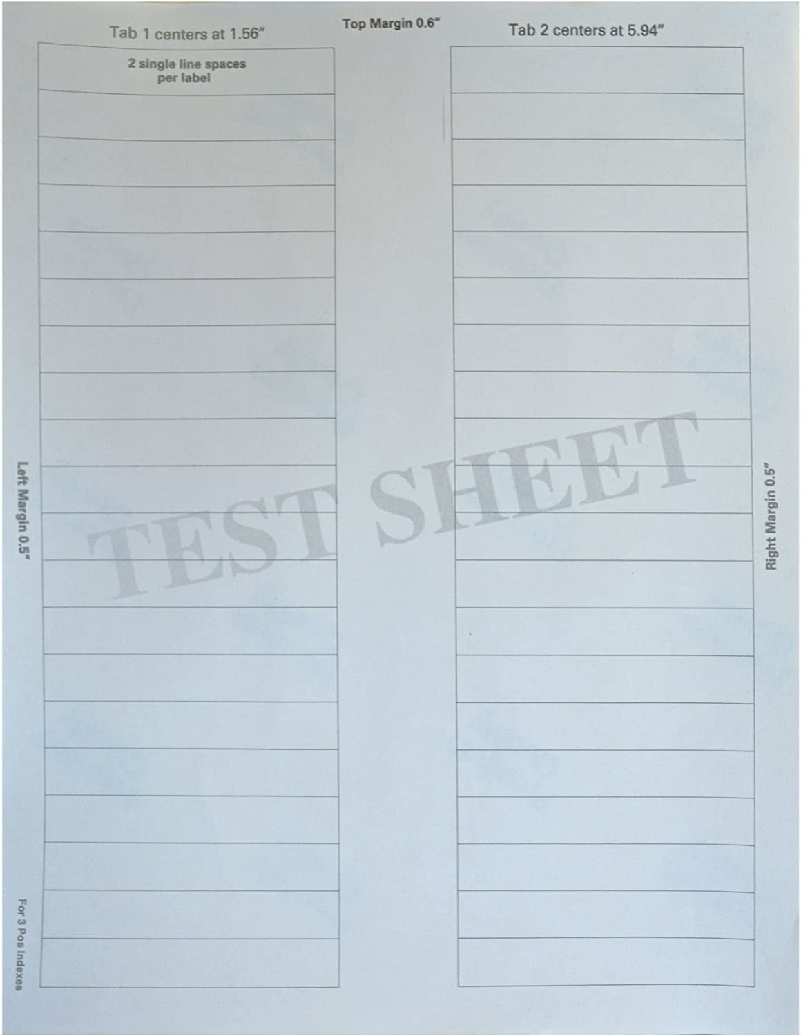 Kleer-Fax Custom Indexing System Labels, 3 Tab, White (23103) - Pack of ...