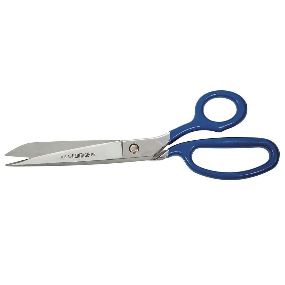 Klein Tools 209-BLU-P 9-3/4 in. Bent Trimmer Scissors with Blue Coating ...