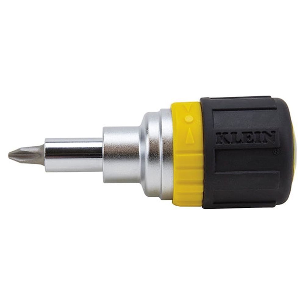 Klein Tools 32593 6-in-1 Ratcheting Stubby Screwdriver - Walmart.com
