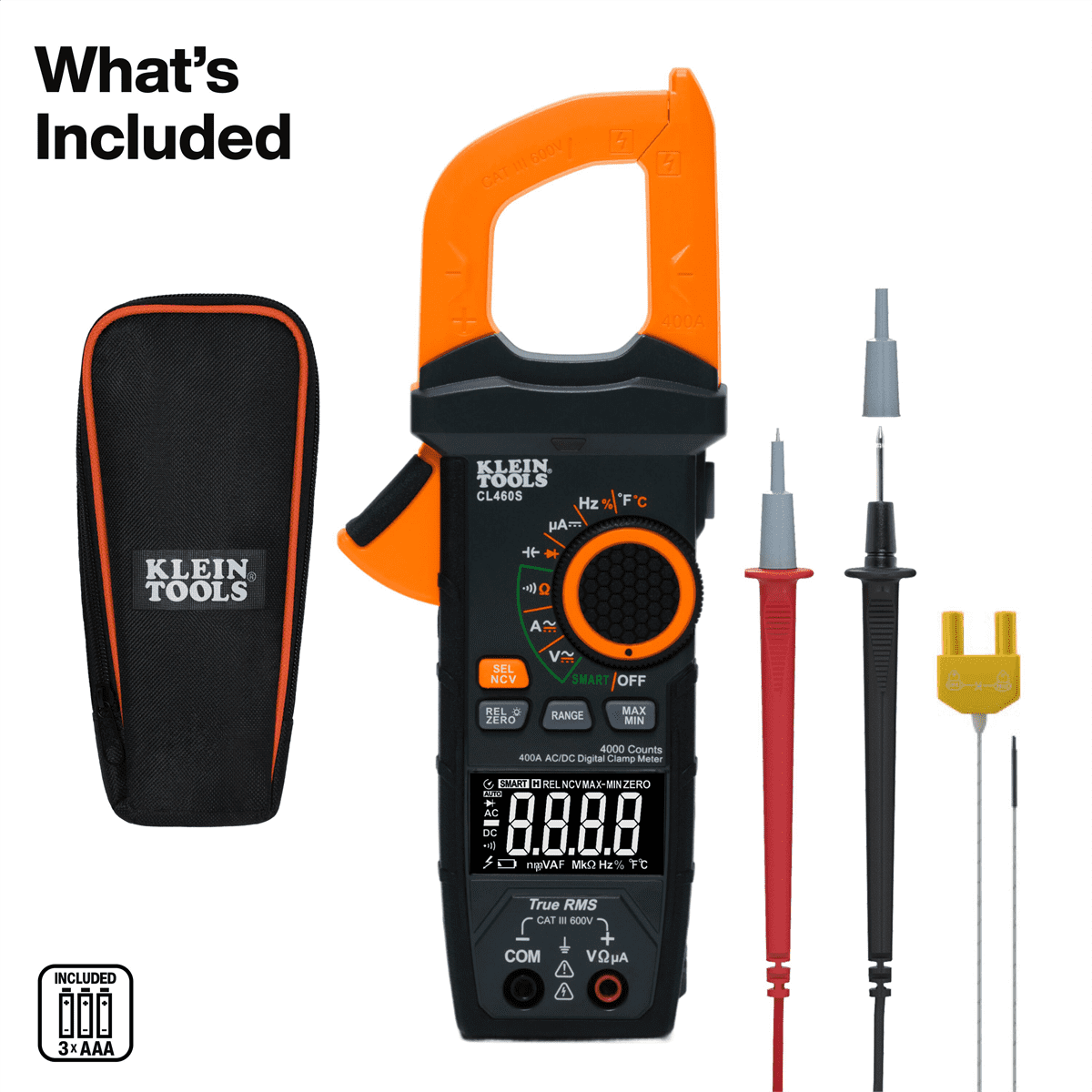Klein Tools 400A AC/DC Auto-Ranging Smart Digital Clamp Meter - Walmart.com