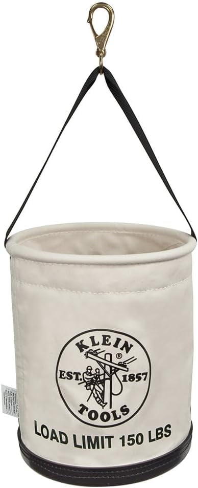 Klein Tools 5109SLR Canvas Bucket, All-Purpose Tool Bucket with Plastic ...