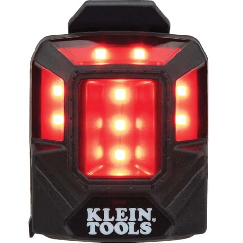 Klein Tools 56063 Rechargeable Safety Light with Magnet, Red, Mounts to ...