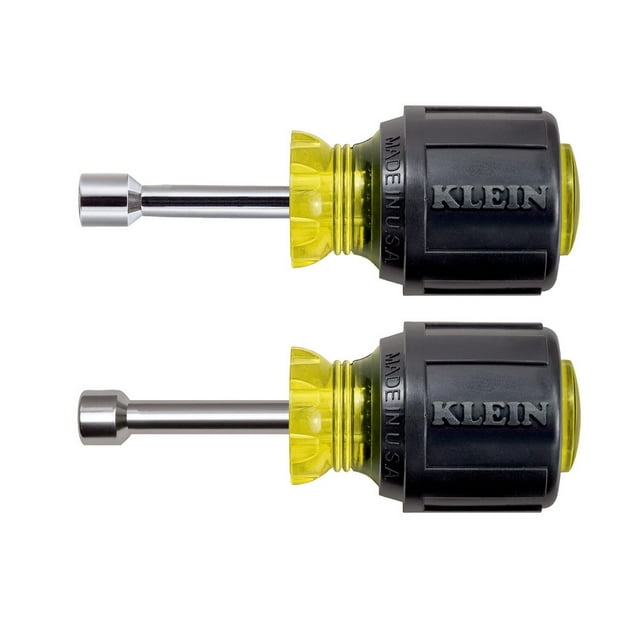 Klein Tools 610M 2-Piece Stubby 1-1/2 in. Magnetic Nut Driver Set ...