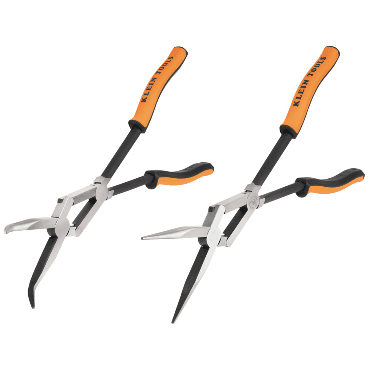 Klein Tools Long Reach Needle Nose and Bent Nose Pliers Set, 13-Inch, 2 ...