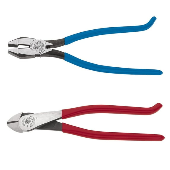 Klein Tools 94508 Pliers Set, Made in USA, Ironworker's Diagonal ...